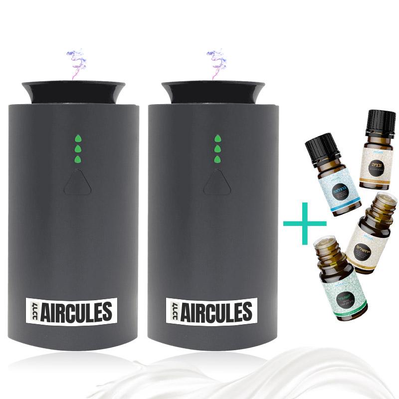 זוג מכשירי Aircules לרכב עם חיישן תנועה – Aircules – מפיץ הריח המושלם